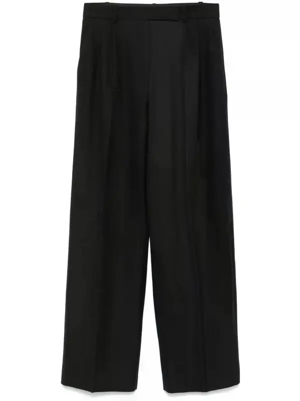 Maje Pleated Wide-leg Tailored Trousers