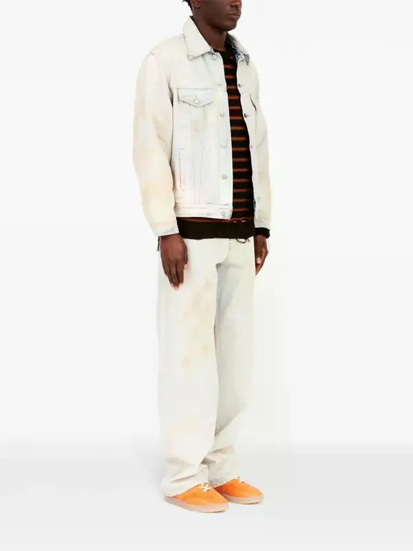 MAISON MARGIELA Distressed-finish Denim Jacket - Neutrals