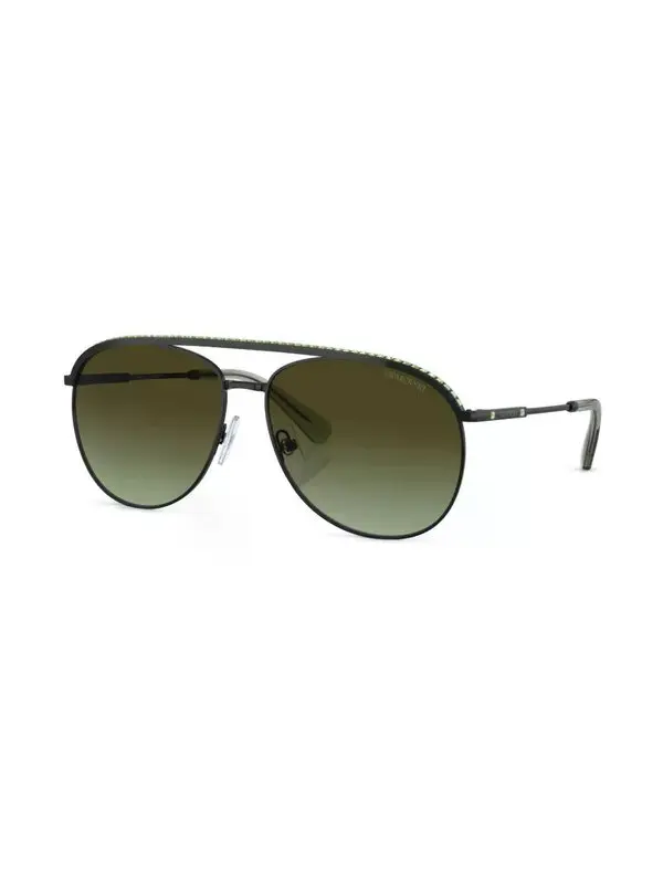 SWAROVSKI Crystal-embellished Pilot-frame Sunglasses