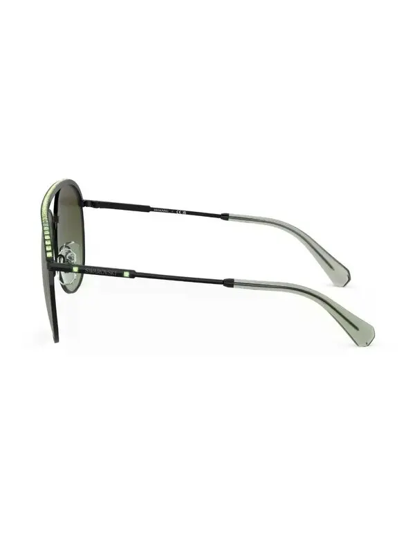 SWAROVSKI Crystal-embellished Pilot-frame Sunglasses
