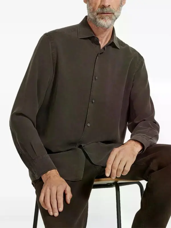Zegna Silk Shirt - Brown