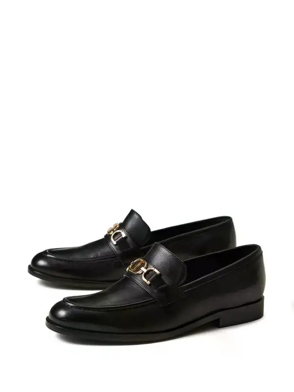 TWINSET Oval T Leather Loafers