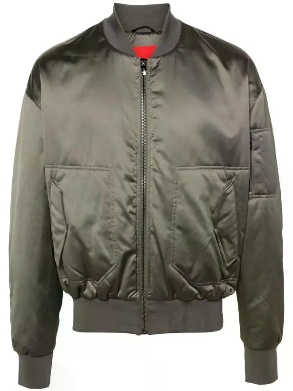 FERRARI Tape-detail Zip-up Bomber Jacket
