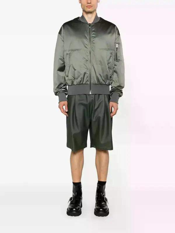 FERRARI Tape-detail Zip-up Bomber Jacket