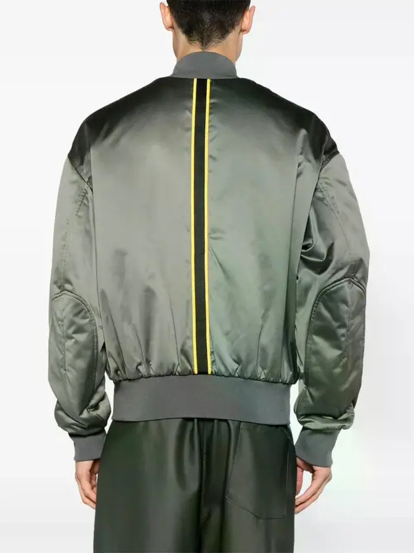 FERRARI Tape-detail Zip-up Bomber Jacket