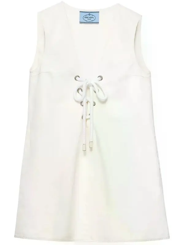 Prada V-neck Mini Dress
