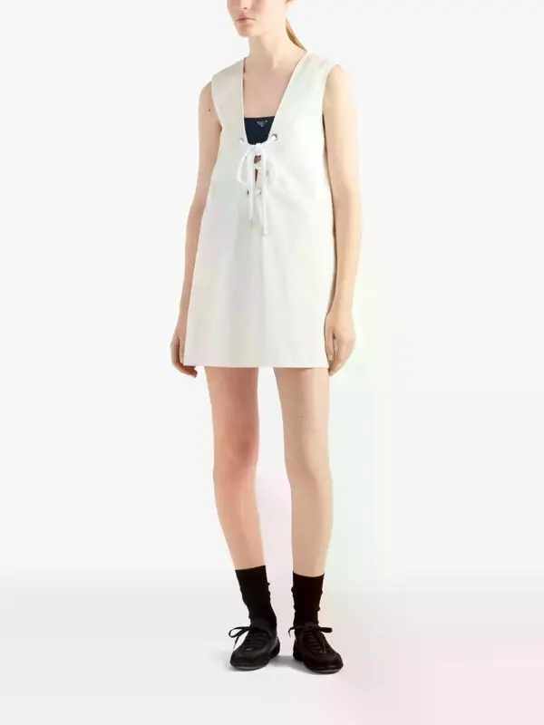 Prada V-neck Mini Dress