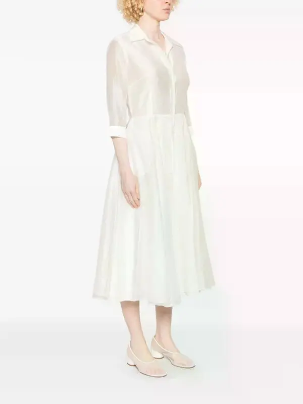 BLANCA VITA Flared Midi Dress - Neutrals
