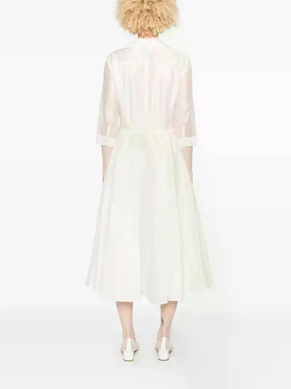 BLANCA VITA Flared Midi Dress - Neutrals