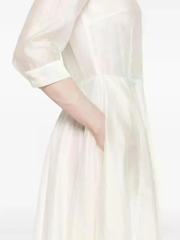 BLANCA VITA Flared Midi Dress - Neutrals