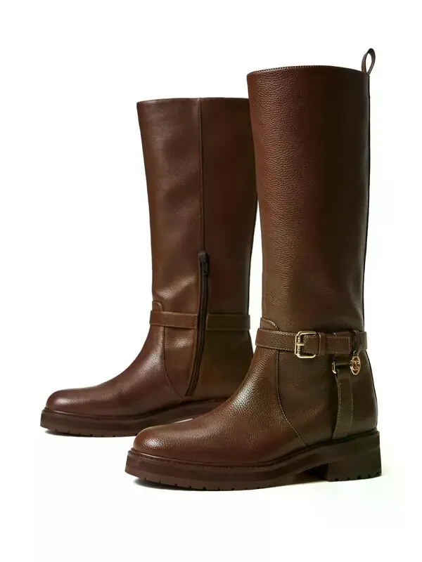 TWINSET 40mm Oval T Leather Boots