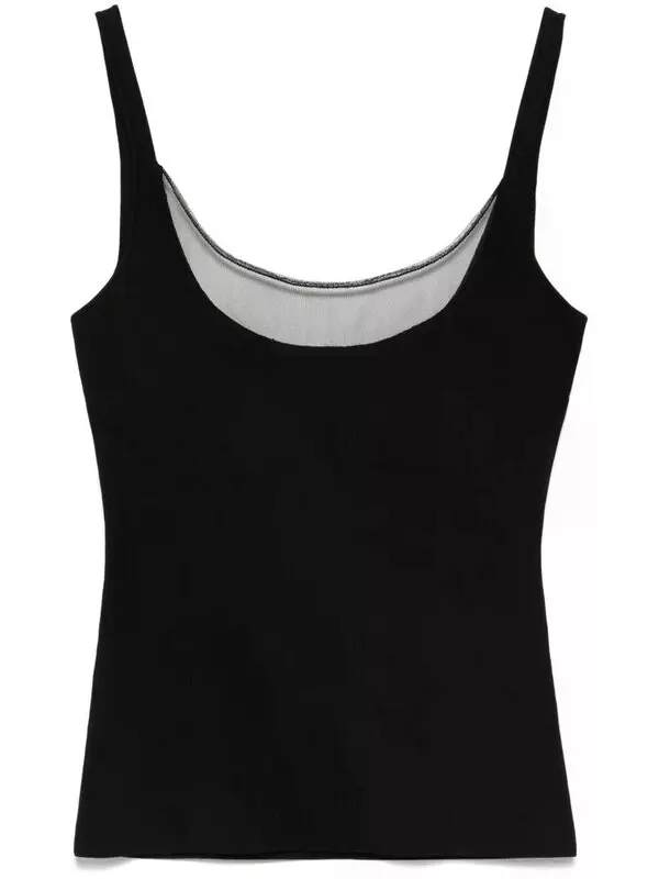 MUGLER Illusion Knitted Tank Top