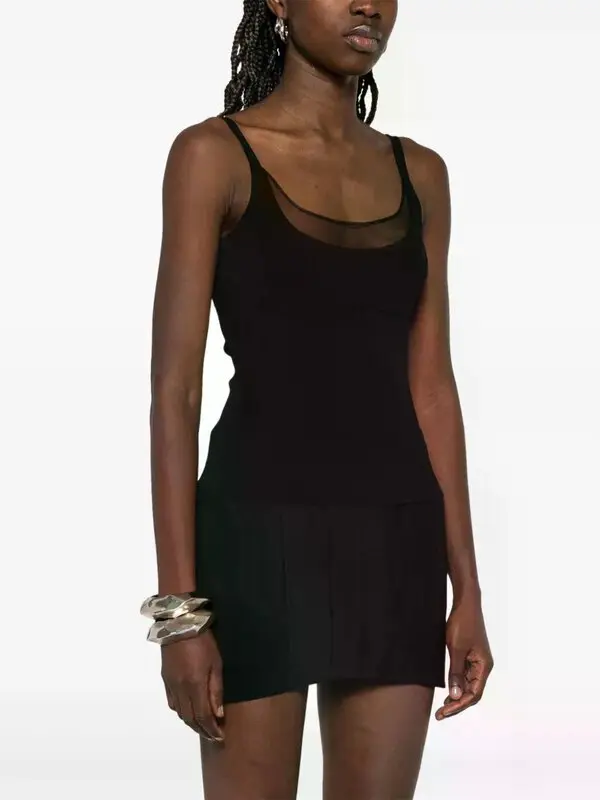 MUGLER Illusion Knitted Tank Top