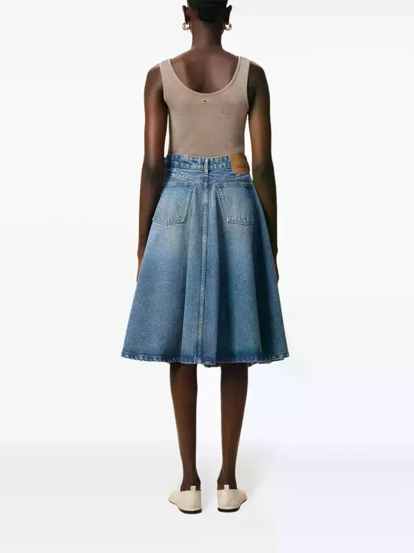 AMI Paris Godet-detail Midi Skirt