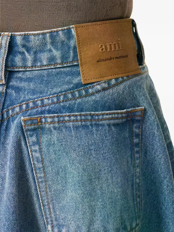 AMI Paris Godet-detail Midi Skirt