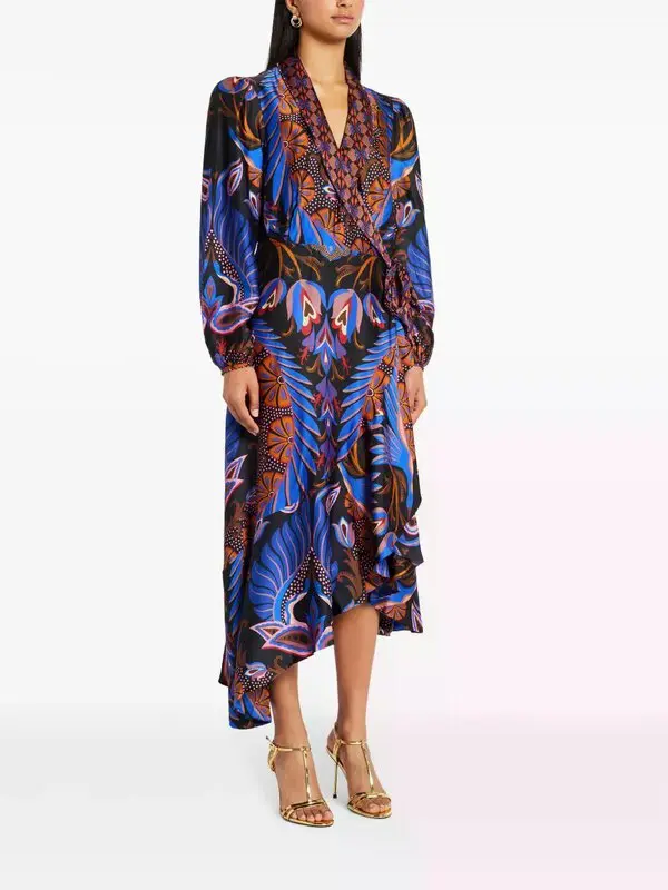 Farm Rio Asymmetric Midi Dress