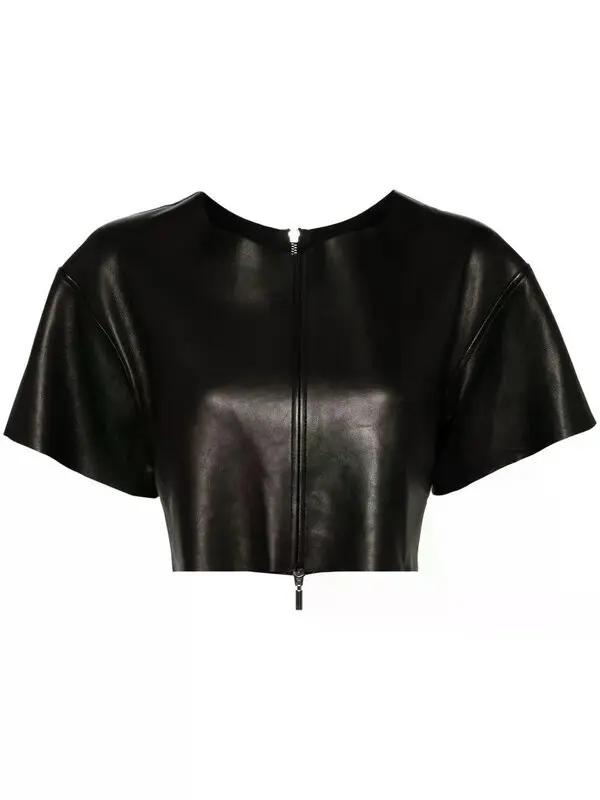 Maticevski Cropped Leather T-shirt