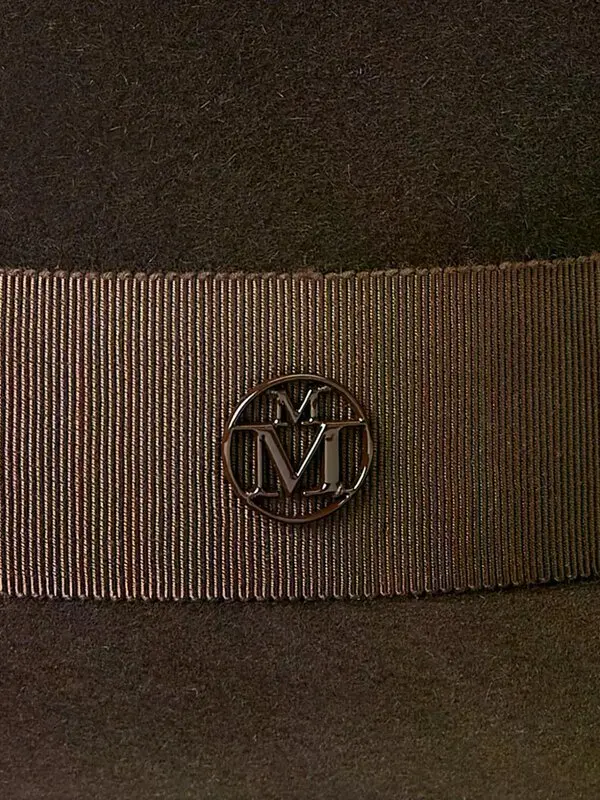 MAISON MICHEL Andre Logo Plaque-detail Wool Fedora - Brown