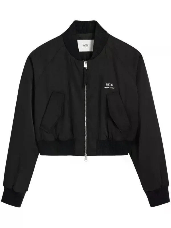 AMI Paris Logo-lettering Bomber Jacket