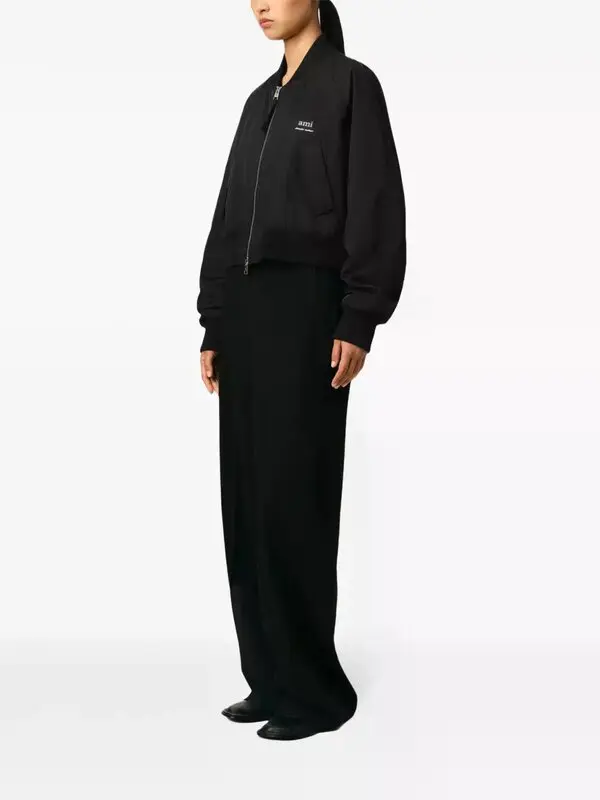 AMI Paris Logo-lettering Bomber Jacket