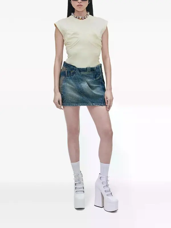 Marc Jacobs Patchwork Denim Miniskirt