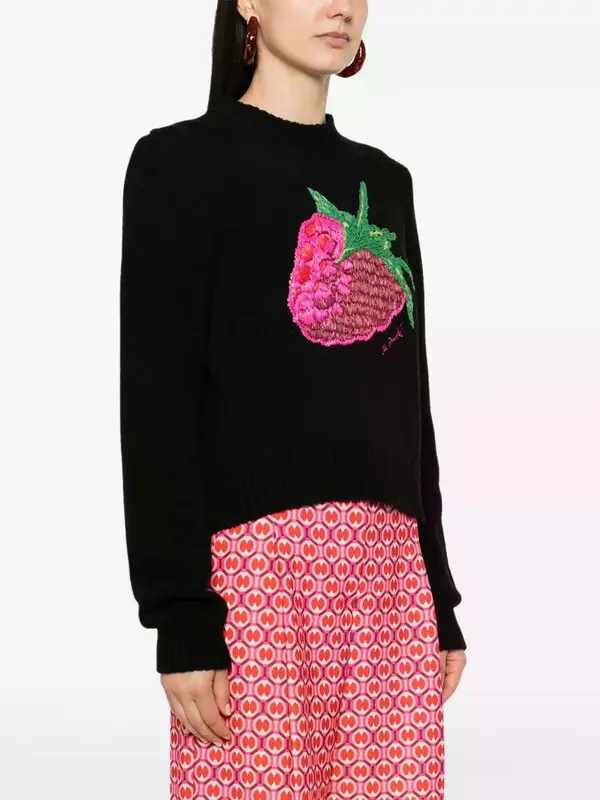 La DoubleJ Lampone Embroidered Jumper