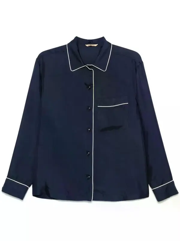 Barena Venezia Piped-trim Shirt - Blue