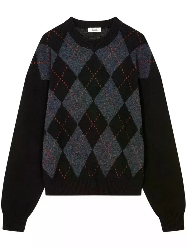 STUDIO TOMBOY Argyle-knit Sweater