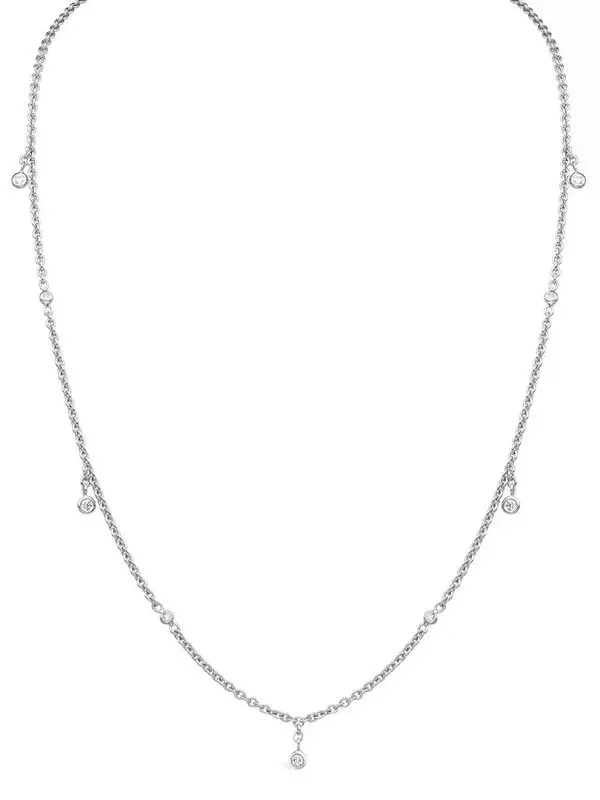 PRAGNELL 18kt White Gold Sundance Diamond Charm Necklace - Silver