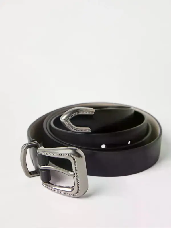 Brunello Cucinelli Leather Belt - Black