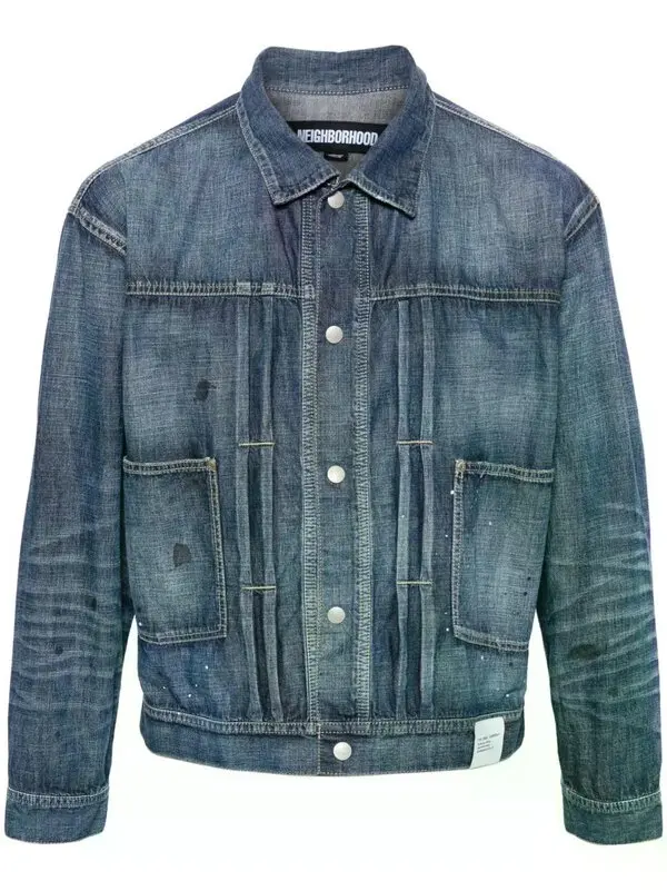 NEIGHBORHOOD Paint-splatter Denim Jacket