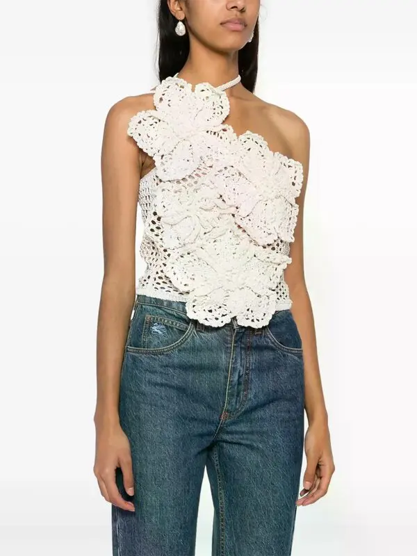 Cult Gaia Nazanin Crochet-knit Top