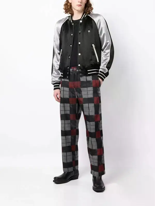 4SDESIGNS Check-print Cropped Trousers