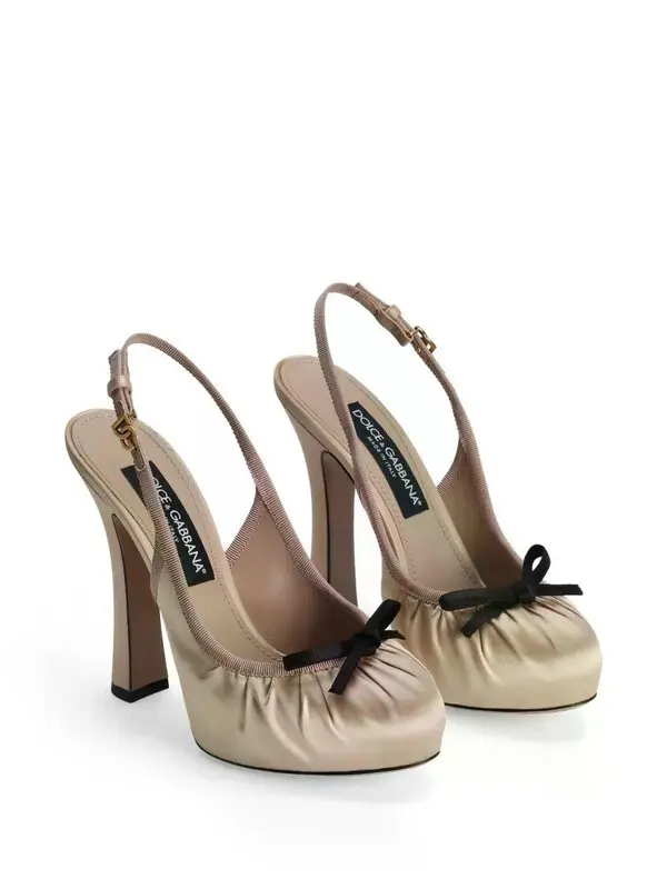 Dolce & Gabbana Satin Slingback Pumps
