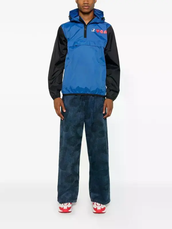 Play Comme Des Garcon X K-way Heart-patch Lightweight Jacket - Blue