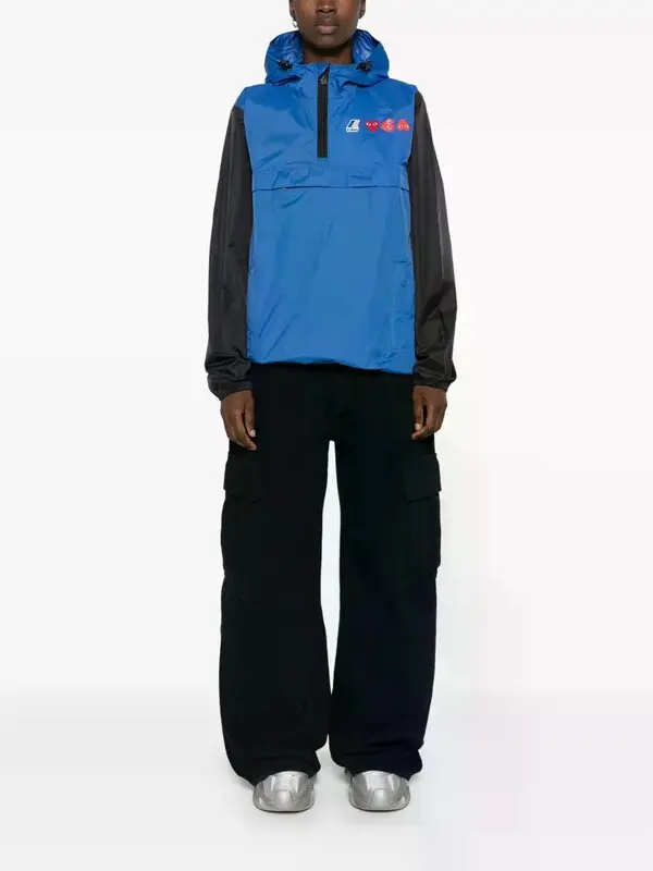Play Comme Des Garcon X K-way Heart-patch Lightweight Jacket - Blue