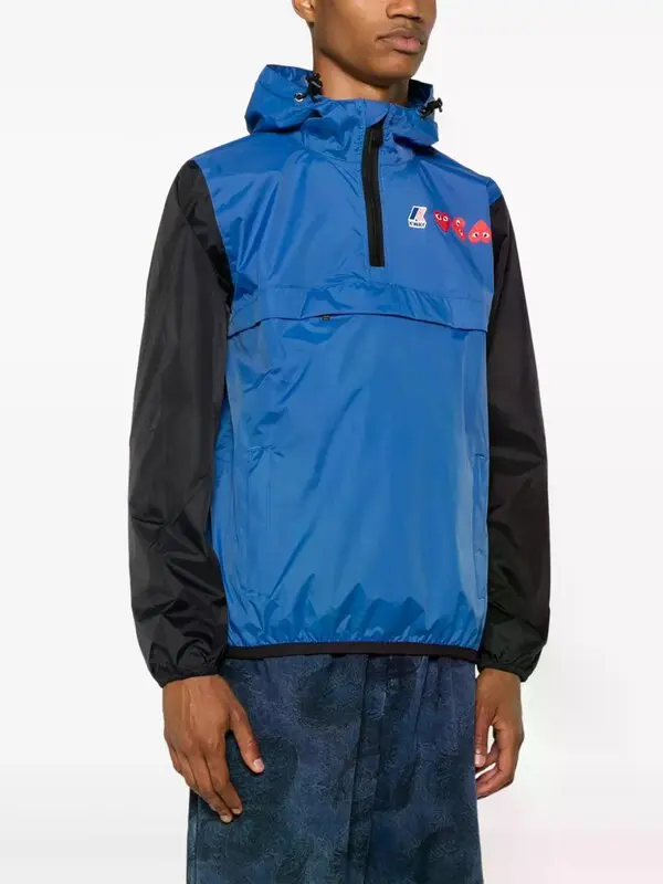 Play Comme Des Garcon X K-way Heart-patch Lightweight Jacket - Blue