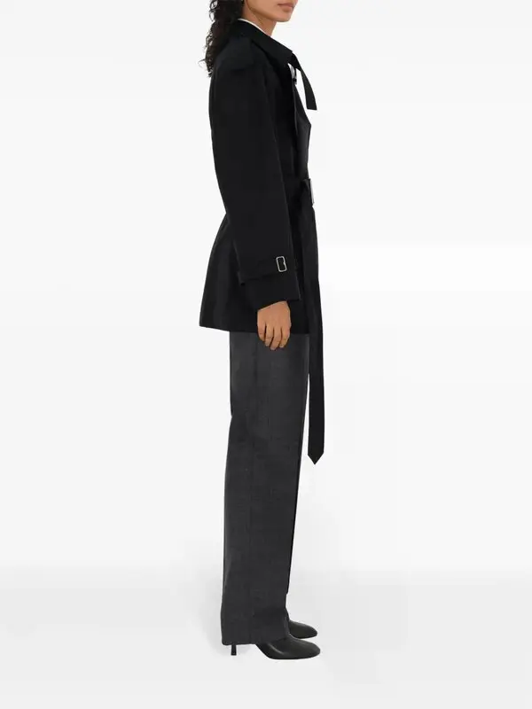 Burberry Gabardine Weave Trench Jacket - Black