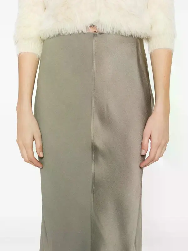 AMI Paris Satin Midi Skirt