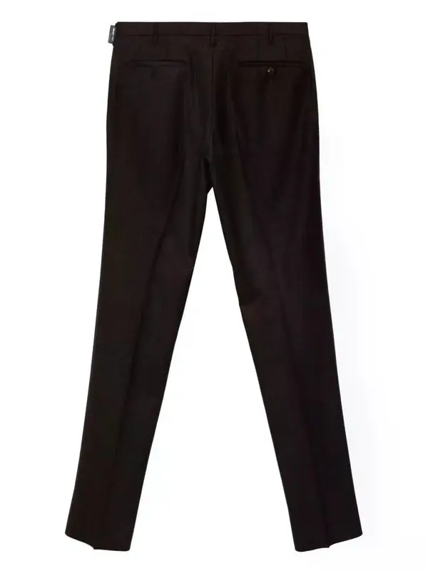 ROTA Check Patterned Virgin Wool Trousers