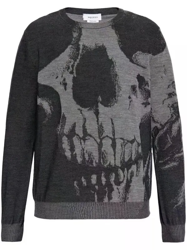 Alexander McQueen Skull-intarsia Sweater - Black