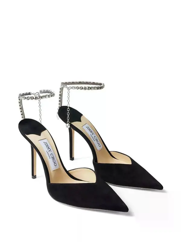 JIMMY CHOO Saeda Crystal-embellished Pumps