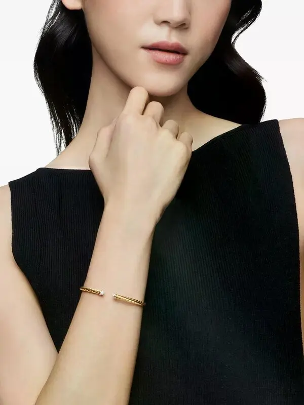 David Yurman 18kt Yellow Modern Cablespira Diamond Bracelet