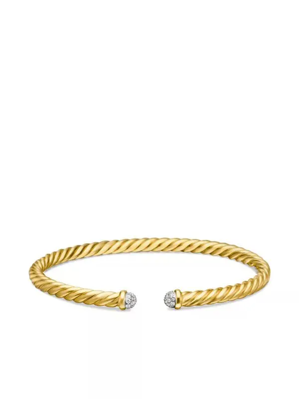 David Yurman 18kt Yellow Modern Cablespira Diamond Bracelet