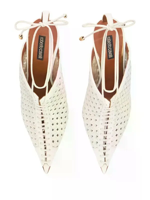 Roberto Cavalli Woven Leather Pumps