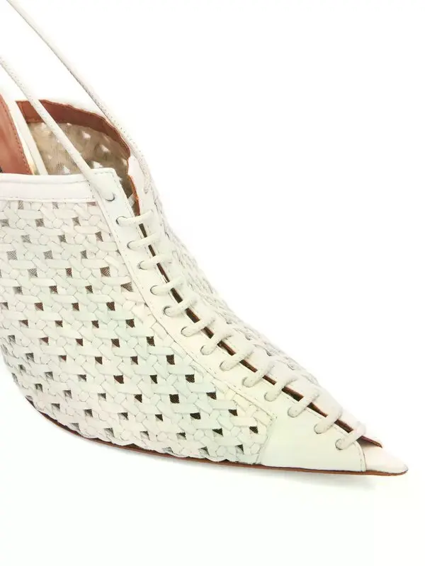 Roberto Cavalli Woven Leather Pumps