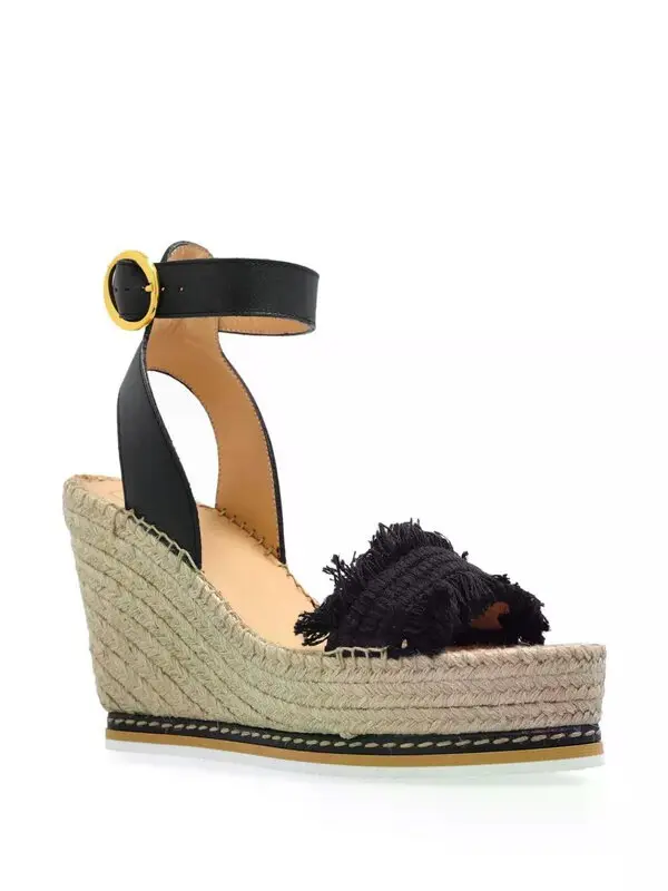 ODISSI Wedge Espadrilles - Black