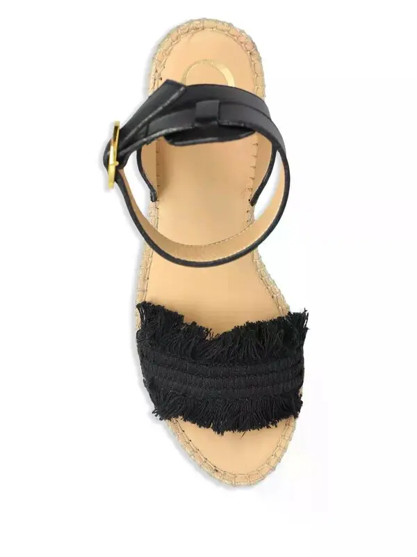 ODISSI Wedge Espadrilles - Black