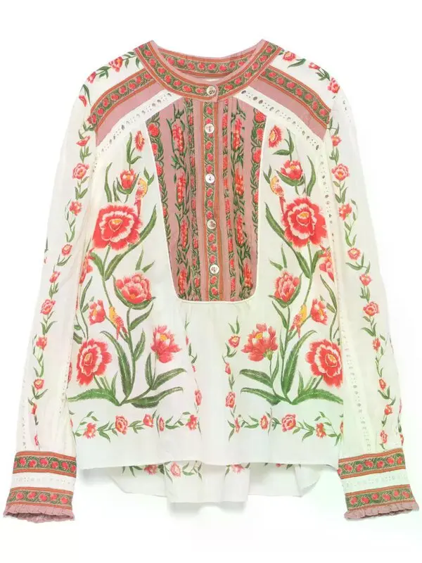 Farm Rio Ainika Delicate Blouse - Neutrals