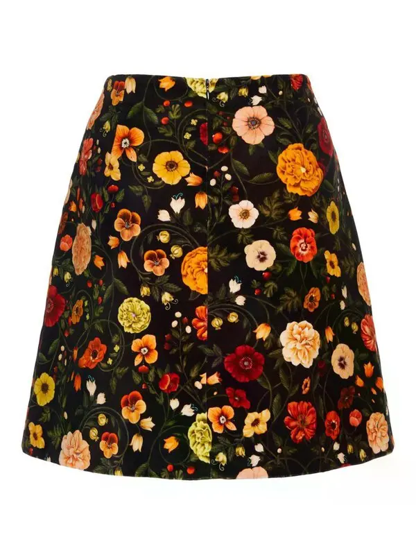 La DoubleJ Floral-print A-line Skirt
